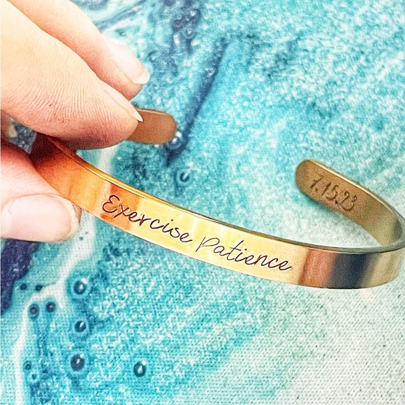 Hand Crafted | Jewelry | Exercise Patience Jw Org Handstamped Stainless ...